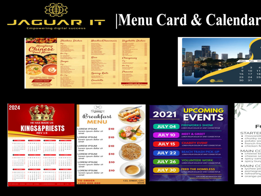 Eye catching menu card design | Upwork
