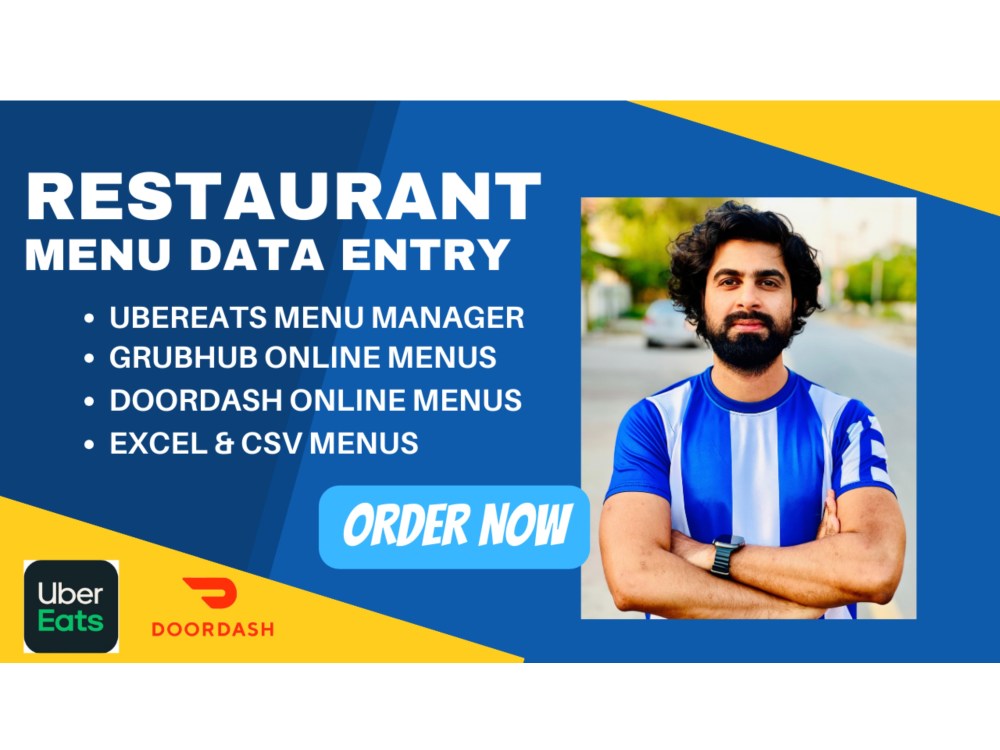 Your restaurant menu data entry in UberEats, DoorDash and Grubhub | Upwork