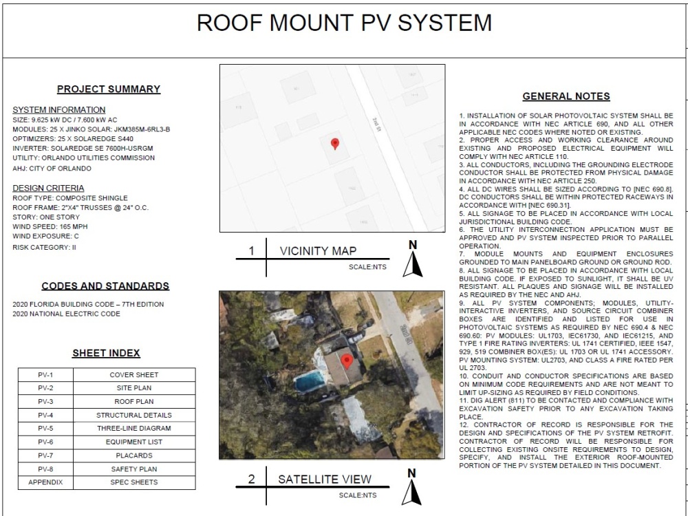 A Residential Solar PV Permit Plan Set | Upwork