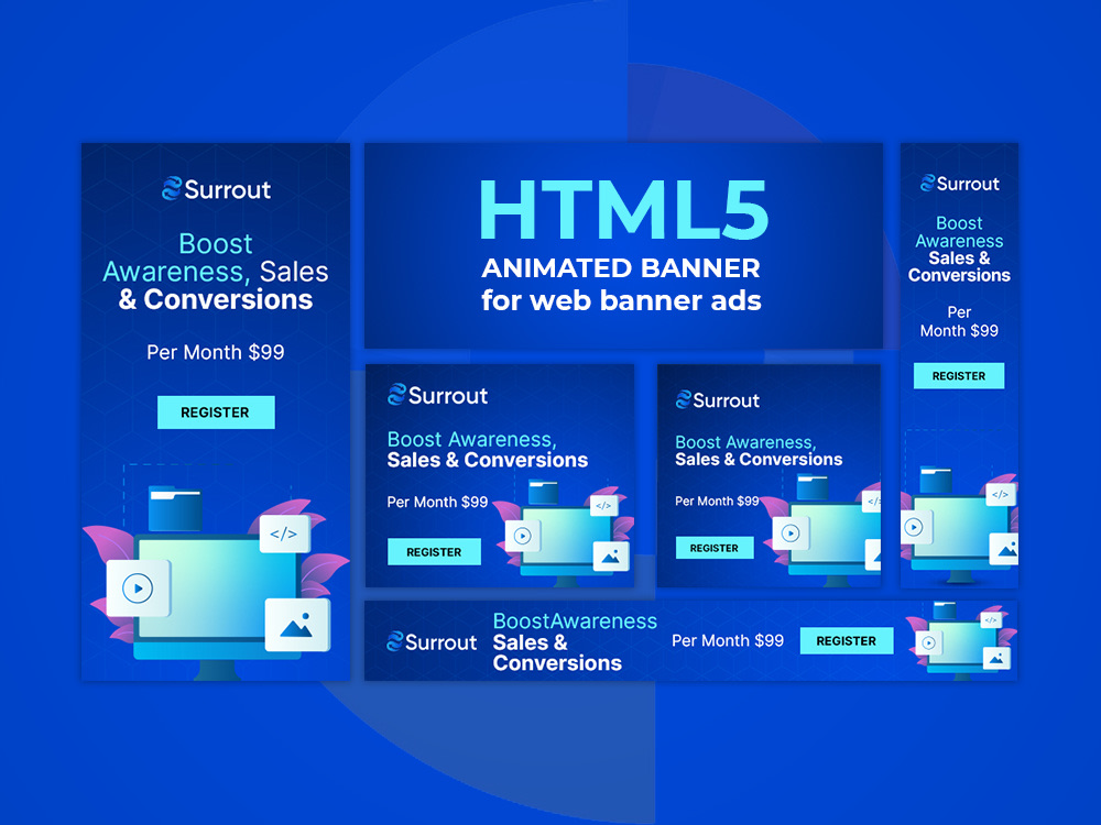 Fresh and unique animated HTML5 banner ads | Upwork
