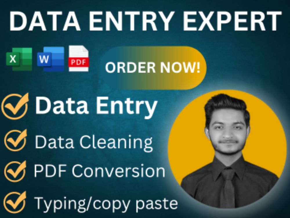 Urgent data entry data cleaning, copy paste, pdf/image to excel/word ...