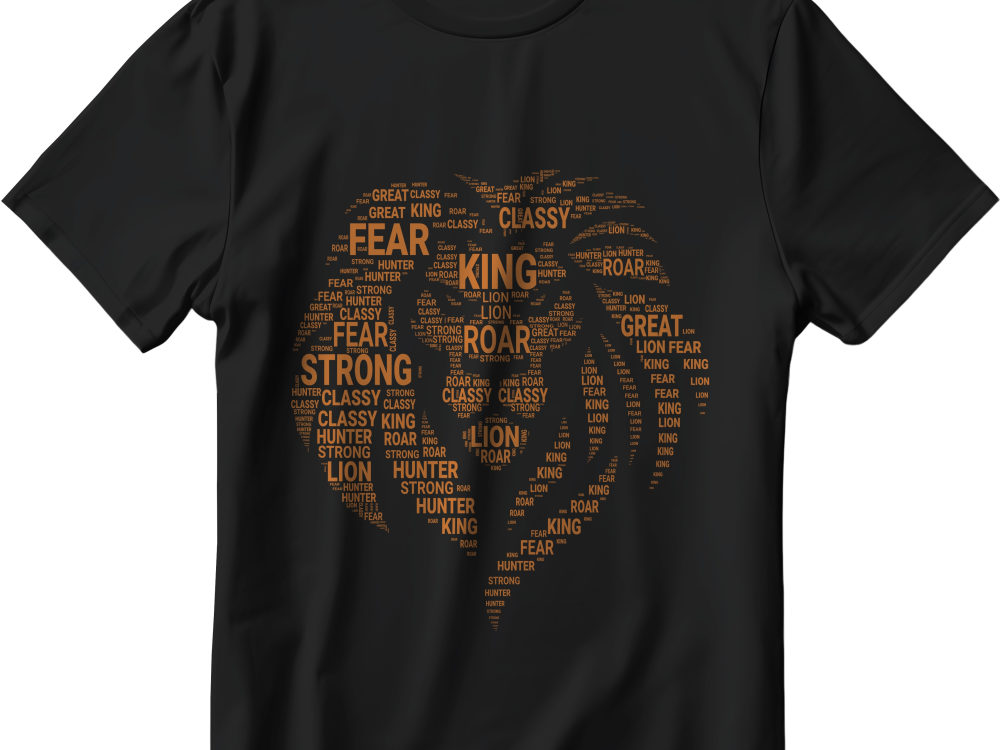 Typhography and word cloud t-shirt | Upwork