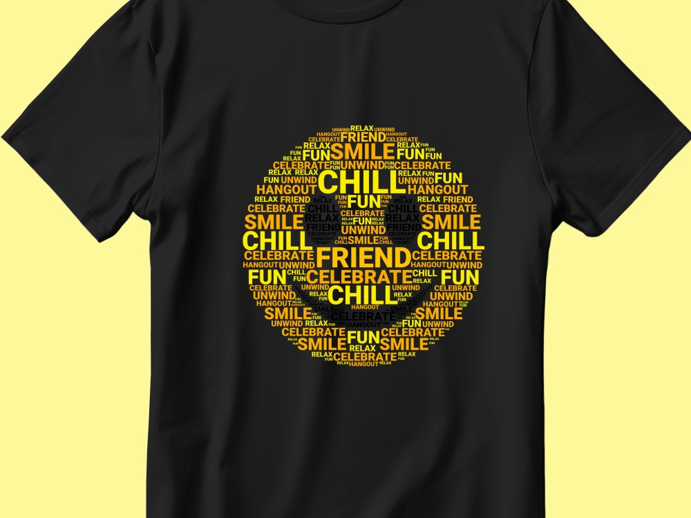 Typhography and word cloud t-shirt | Upwork