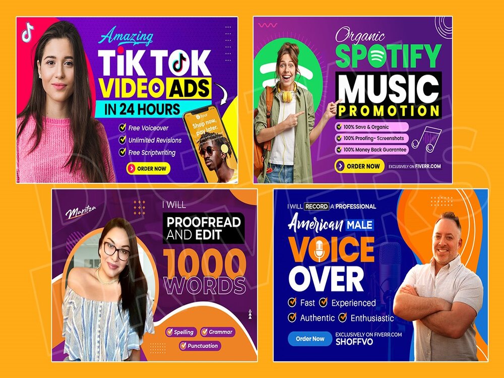 Youtube thumbnails fiverr gig images fiverr gig thumbnails TIKTOK ads ...