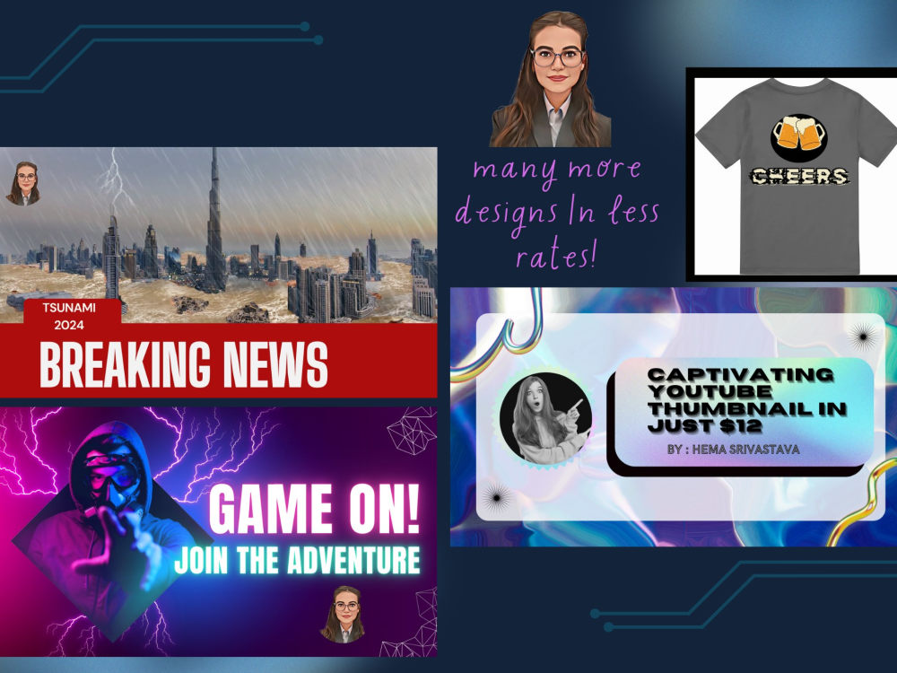 Eye captivating YouTube thumbnails and social media posters and ...