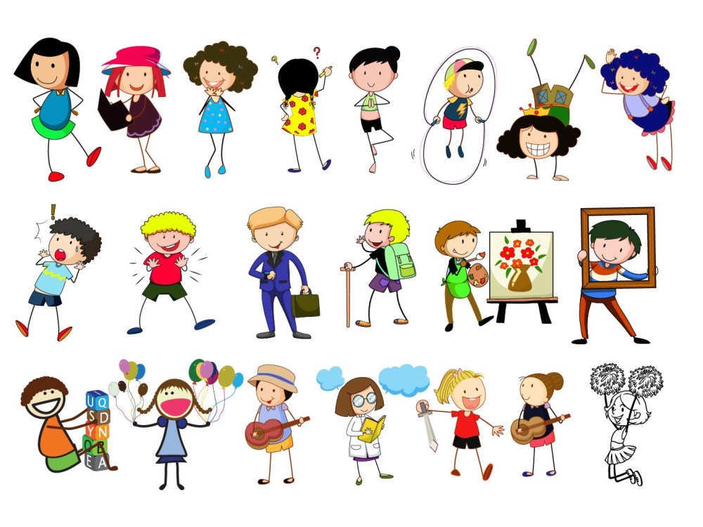 An attractive stickman figure, doodle art, any stick figure ...