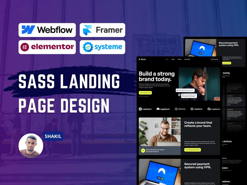 Webflow Framer High Lead Conversion Landing Page Design | Upwork