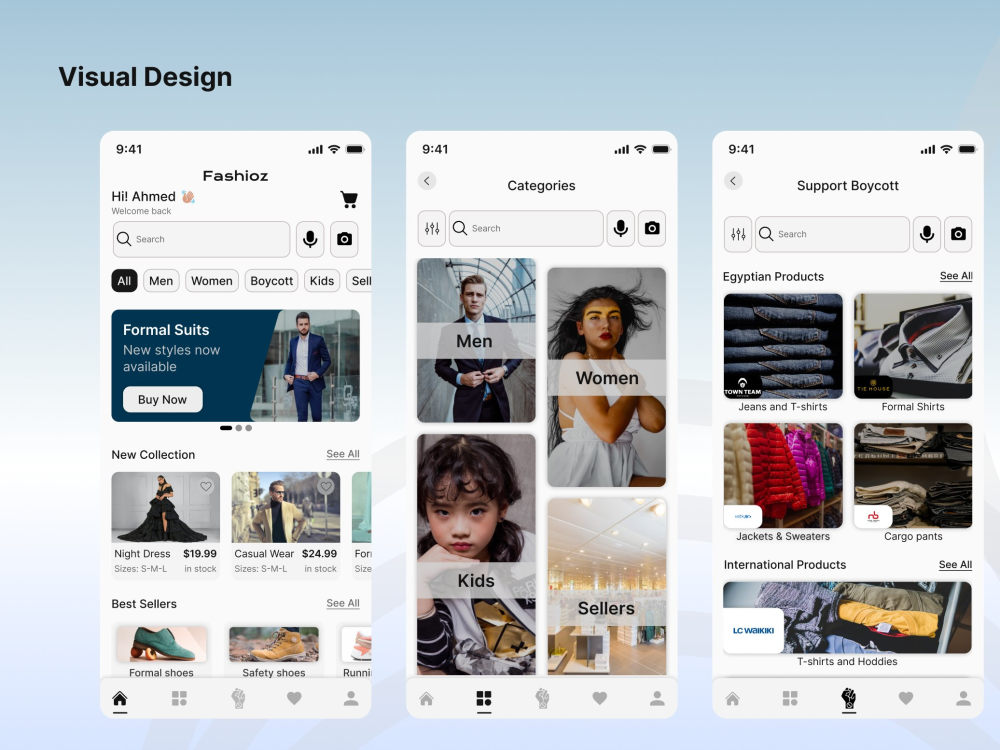 A fantastic seamless E-commerce mobile app for Fashion selling UI/UX ...
