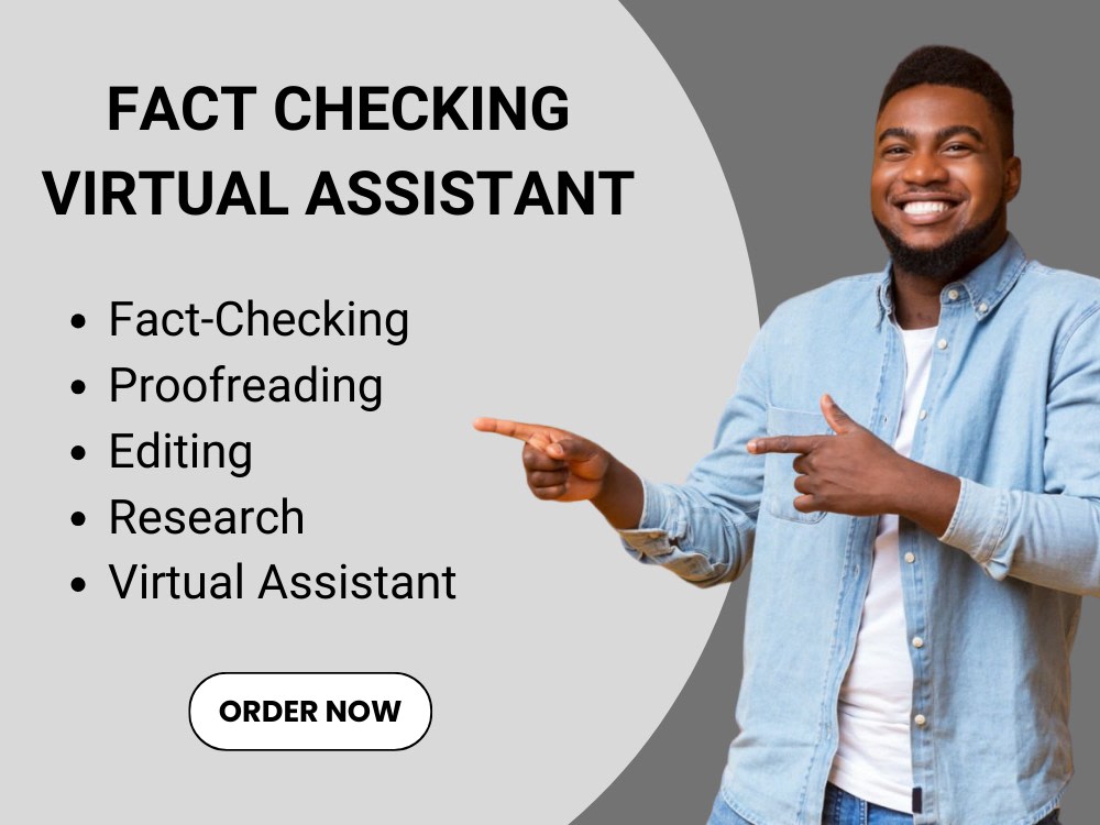 Fact-checking virtual assistant, chat GPT, Proofreading, Editing ... Fact-checking virtual assistant, chat GPT, Proofreading, Editing ...