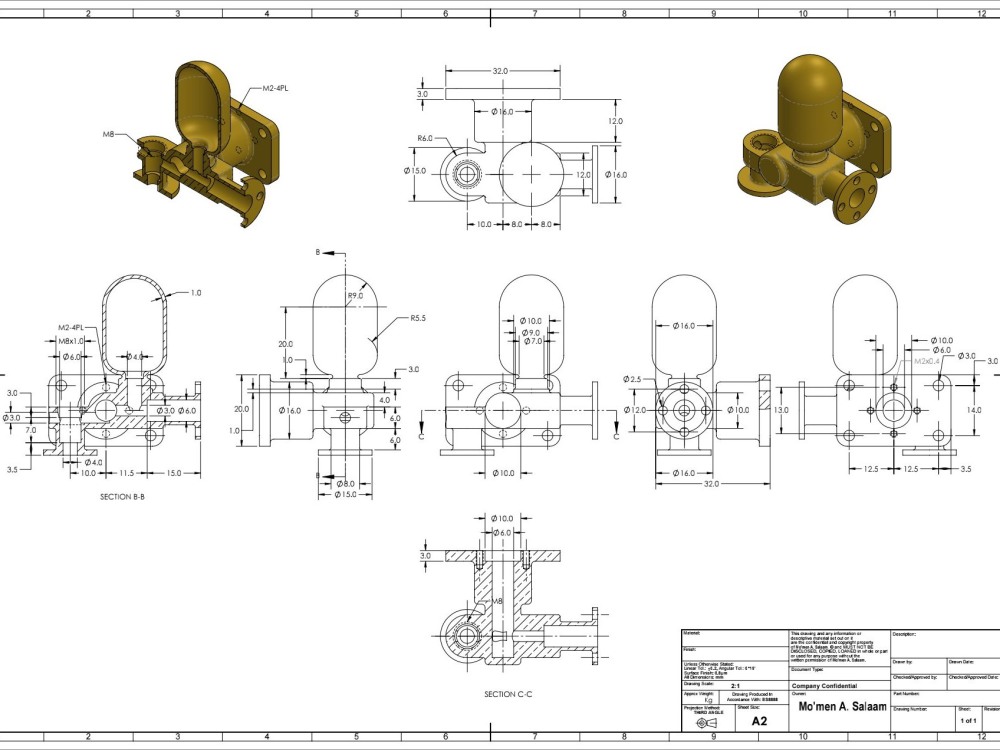 An accurate finished 3D Model and Drawing according to data you provide ...