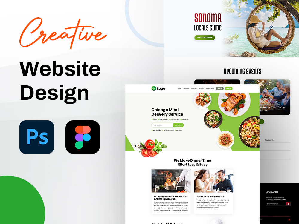 A unique website or landing page design | Upwork