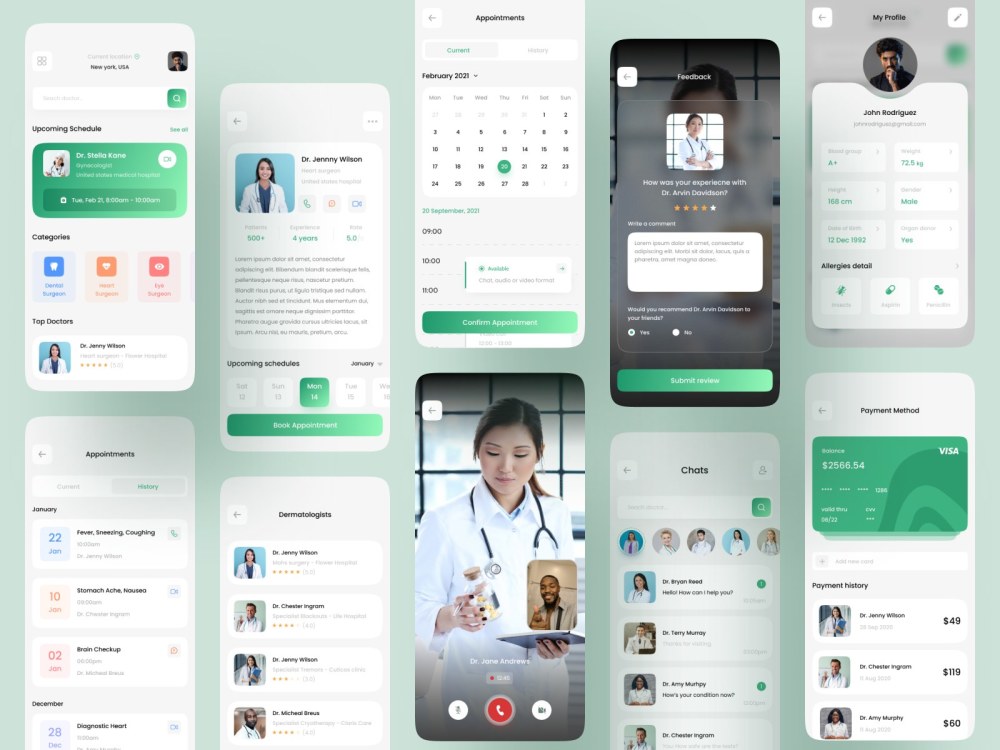 A Medical & Healthcare Mobile app & web UI/UX Design, Figma Prototype ...
