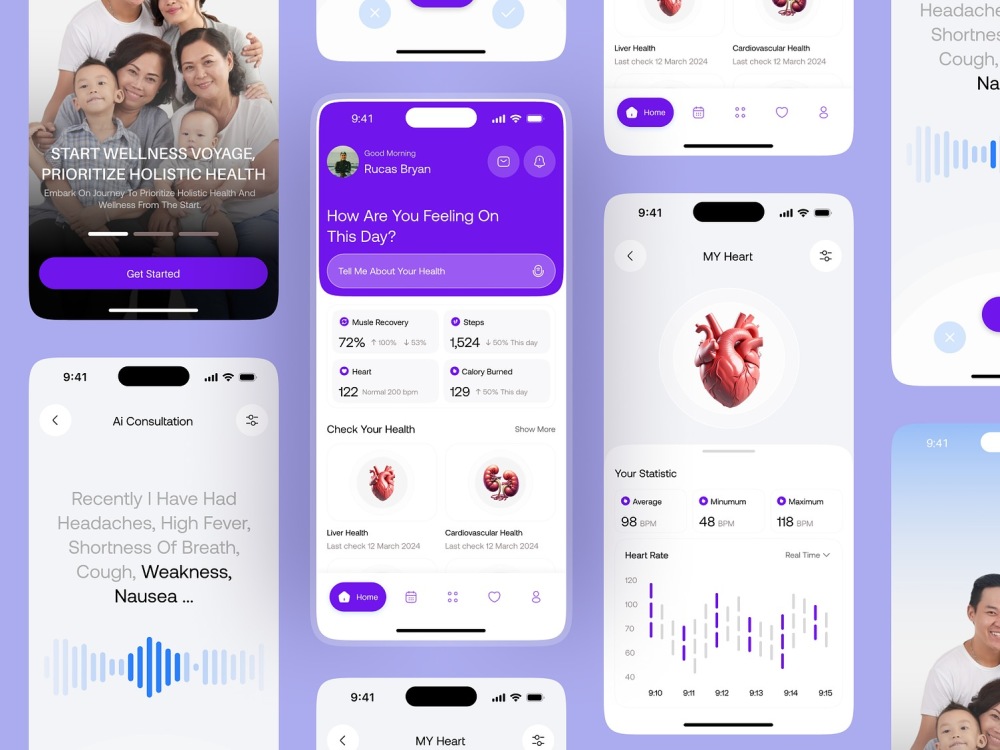 A Medical & Healthcare Mobile app & web UI/UX Design, Figma Prototype ...