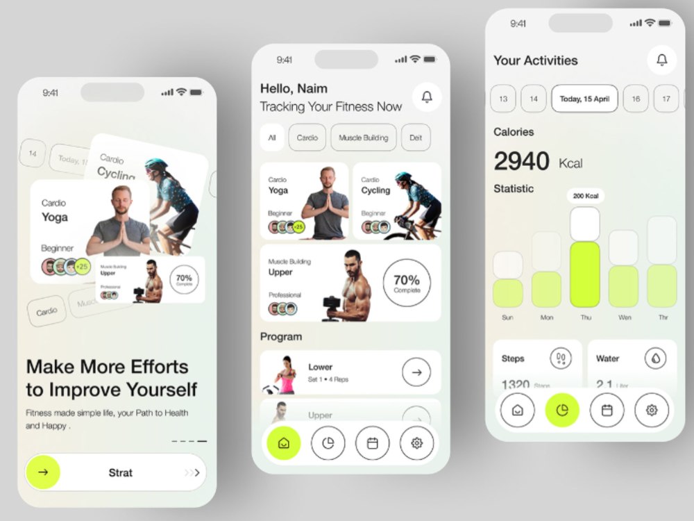 Custom workout app, gym app, fitness app, calories app, for Android ...