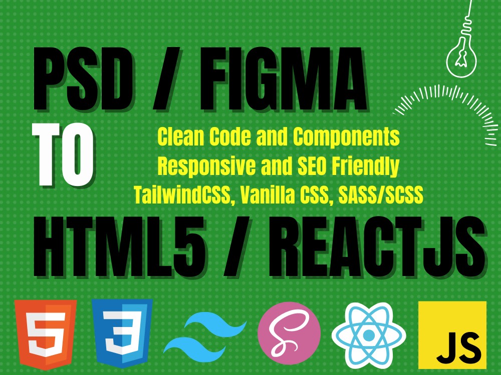 Figma design to responsive reactjs website, figma to react tailwindcss | Upwork