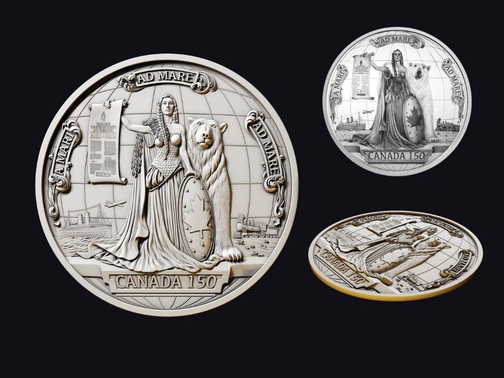 3d model of printable coins, bas relief medal, coin model for 3d ...