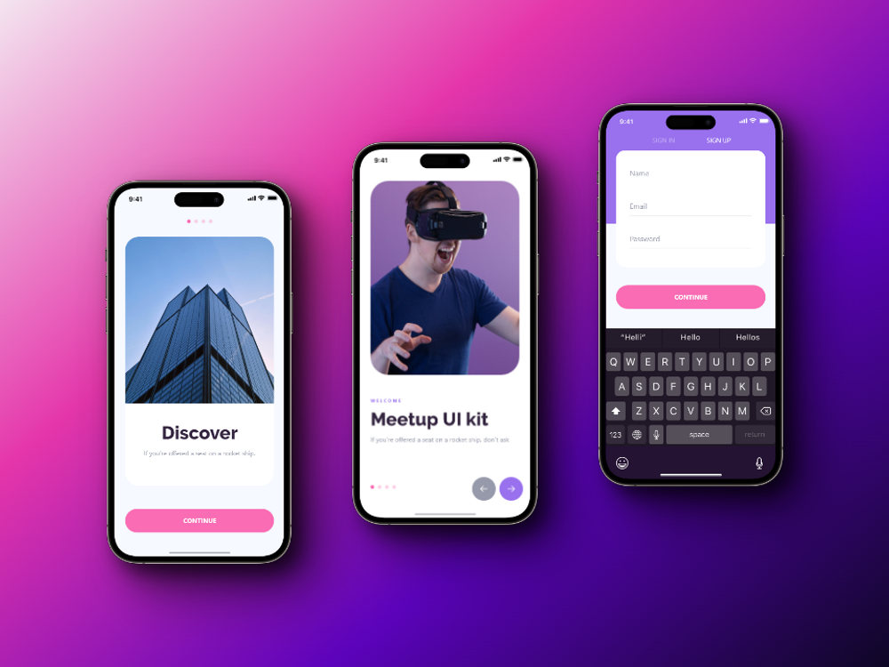 A sleek, cutting-edge Meetup App UI, packed with top features | Upwork