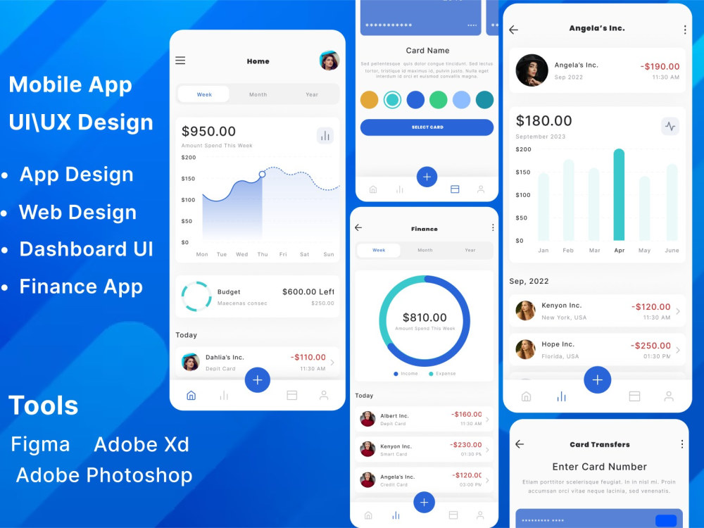 Minimalist Mobile App | UI\UX Design | Prototype in Figma | Upwork