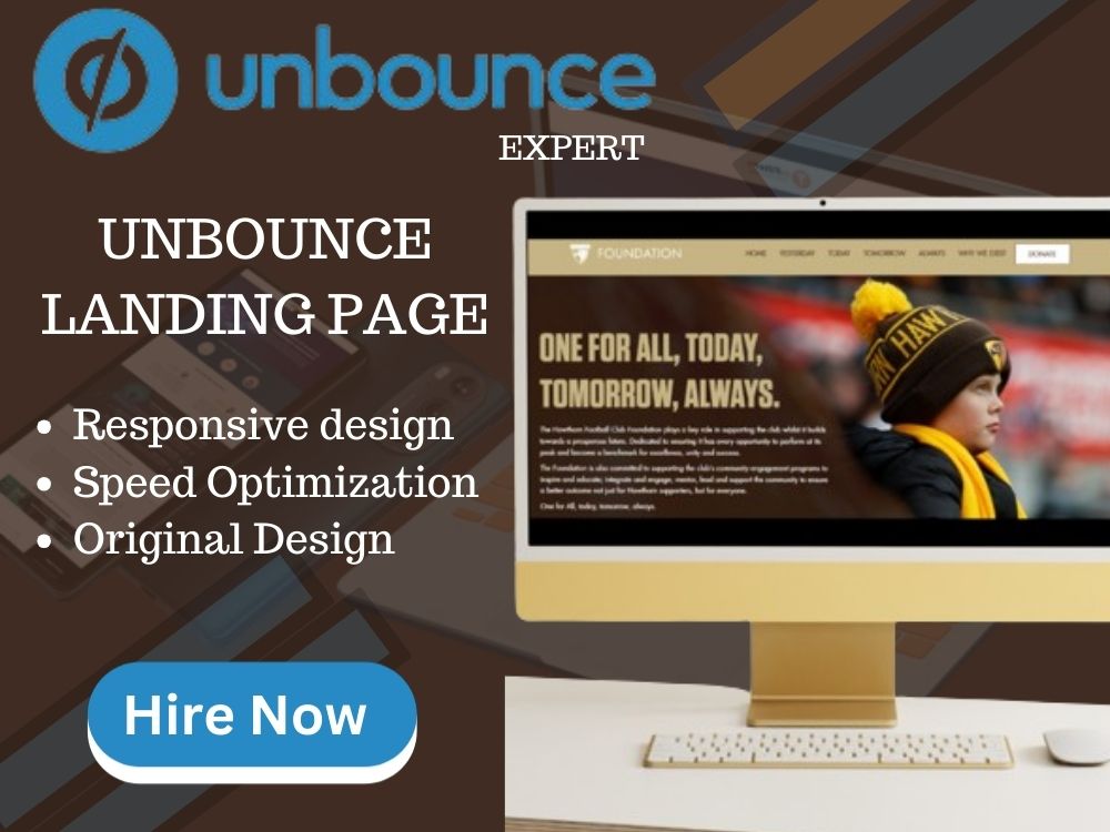 CONVERTING UNBOUNCE LANDING PAGE |UNBOUNCE EXPERT | UNBOUNCE DESIGN | Upwork