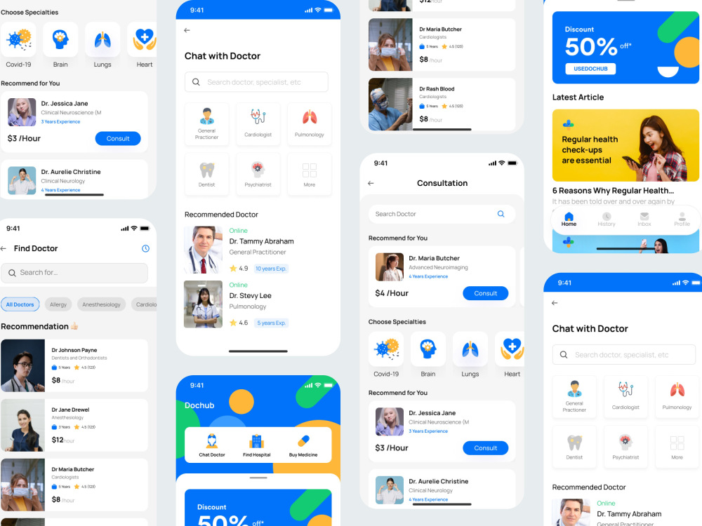 A medical healthcare management app design. | Upwork