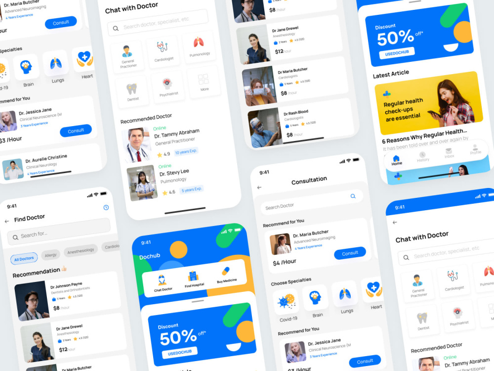 A medical healthcare management app design. | Upwork