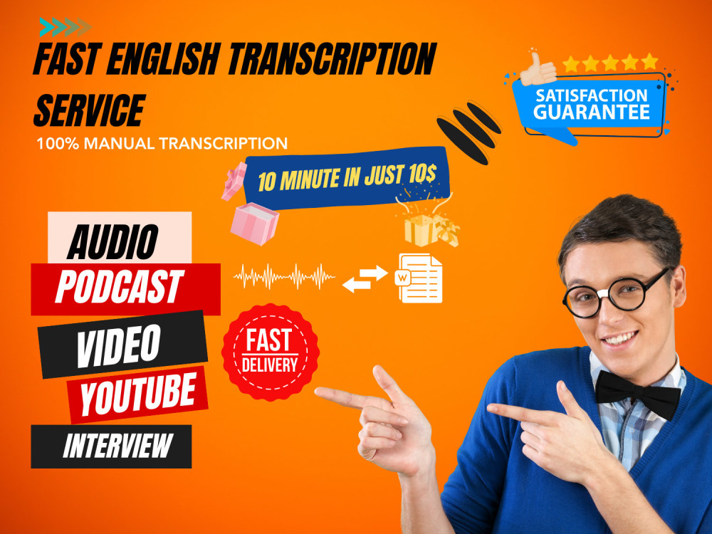 Quality transcription of your audio and video | Upwork