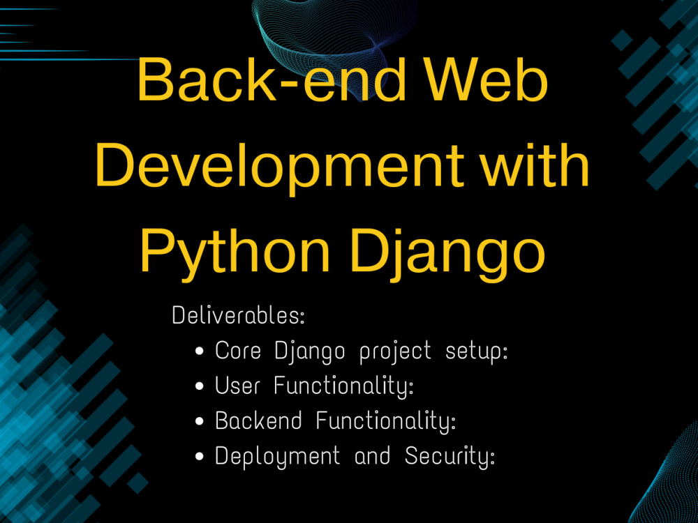 Backend development with python django | Upwork