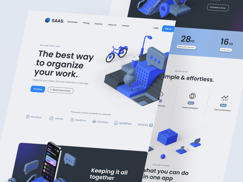 A complete saas landing page design | Upwork