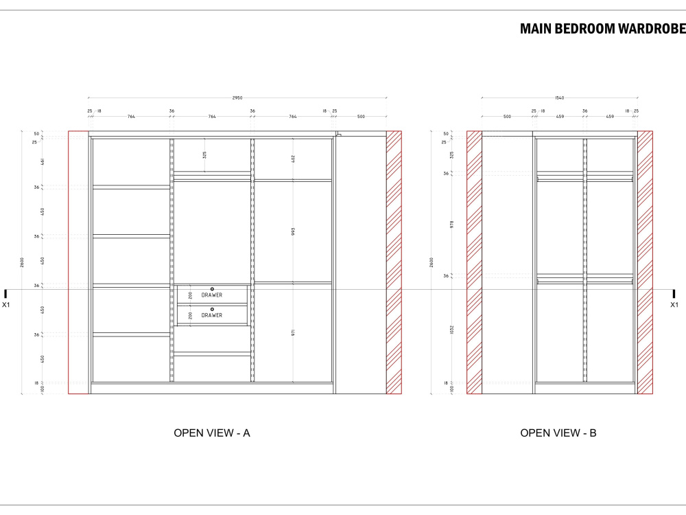 Kitchen pantry cupboard drawing in AutoCAD | Upwork