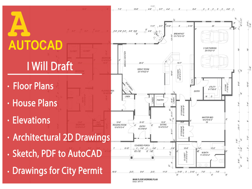 AutoCAD Permit Drawings for Floor Plan, Elevation, MEP drawings | Upwork