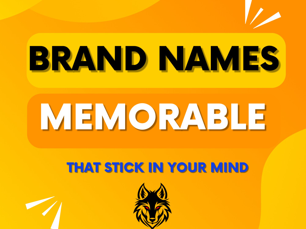 Creative & memorable brand name for your business or products ...