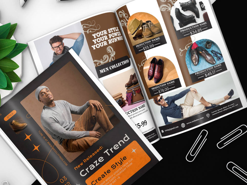 Magazine layout, catalog design or trifold brochures | Upwork