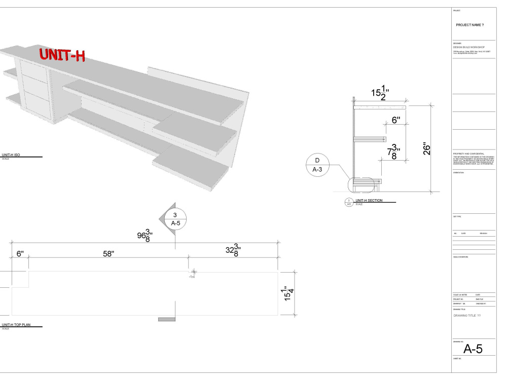 Full set of millwork shop drawing for kitchen, vanity, closet, wardrobe ...