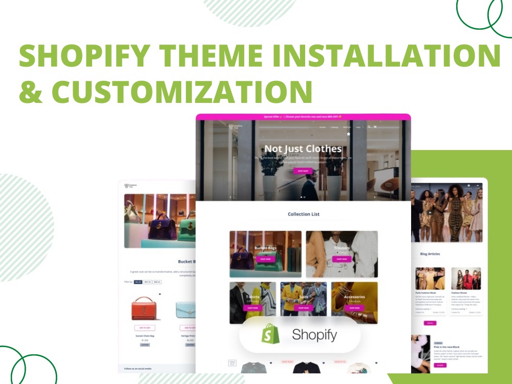 Shopify Theme Install & Customization and configure Apps | Upwork