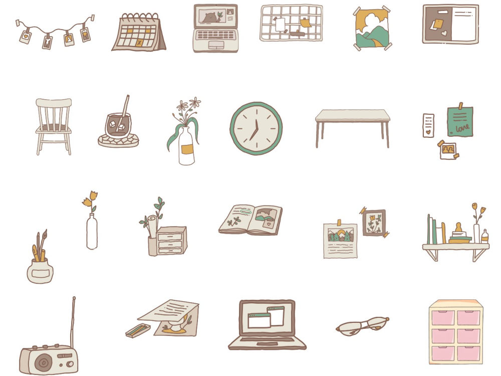 Stickers design bundle Cute,stickers png set,printable stickers. | Upwork