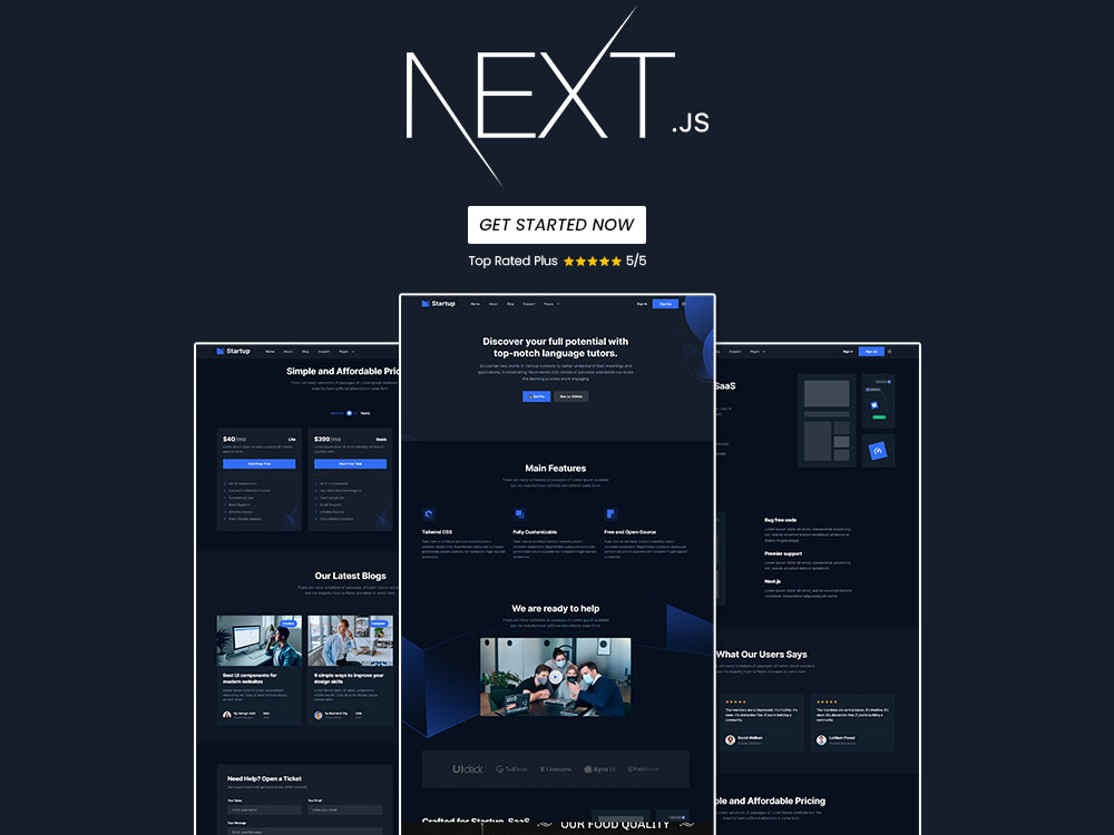 A fantastic website using Next JS | React JS & highly interactive UI | Upwork