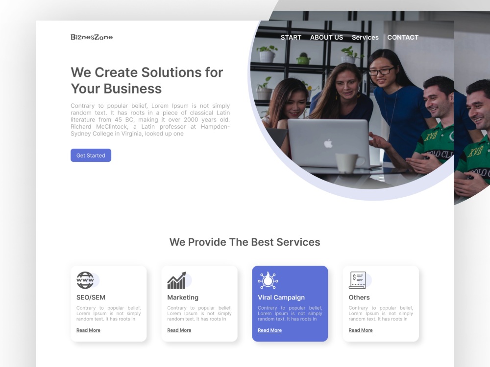 Professional and modern landing page UI/UX design | Upwork