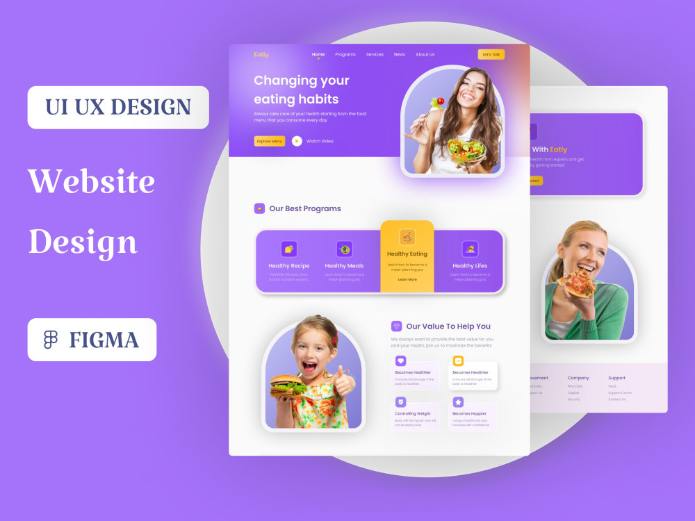 Professional and modern landing page UI/UX design | Upwork