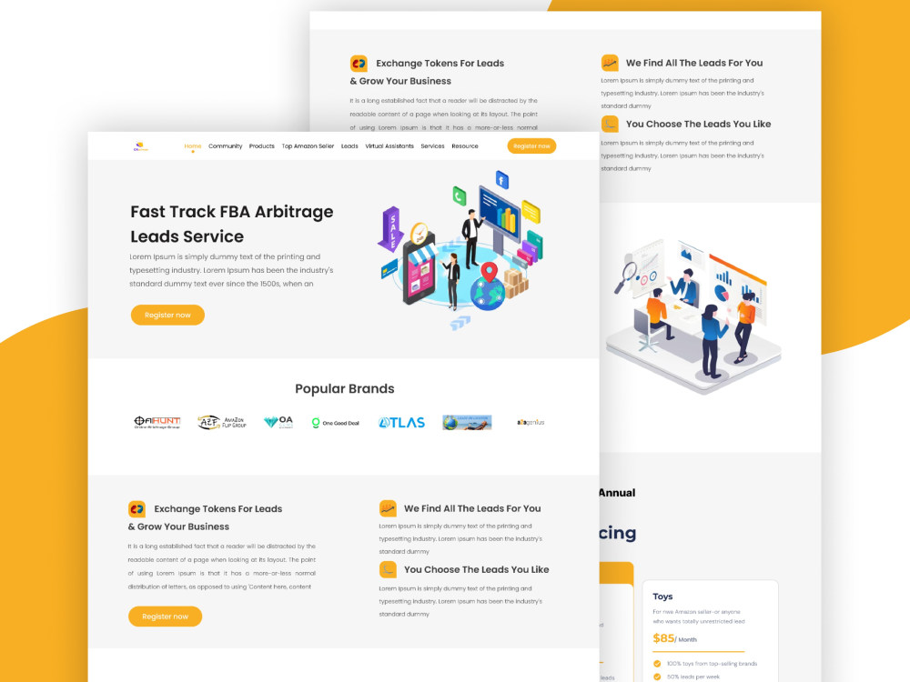 Professional and modern UI/UX design for website | Upwork
