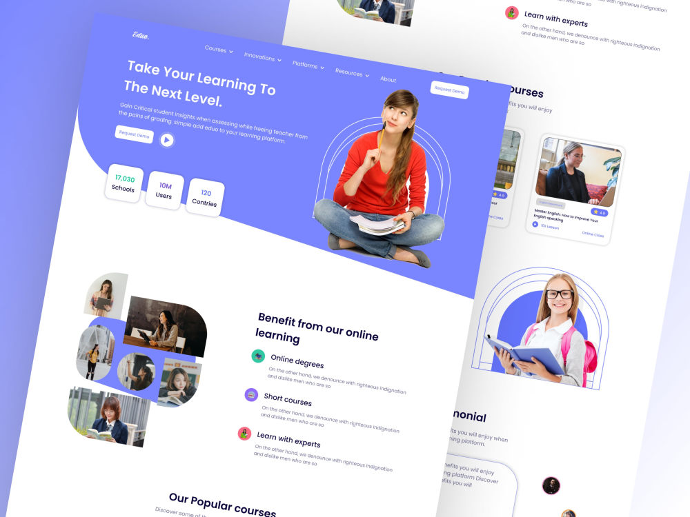 Professional and modern UI/UX design for website | Upwork