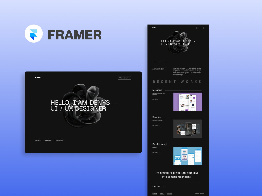 A responsive framer website based on figma design | Upwork