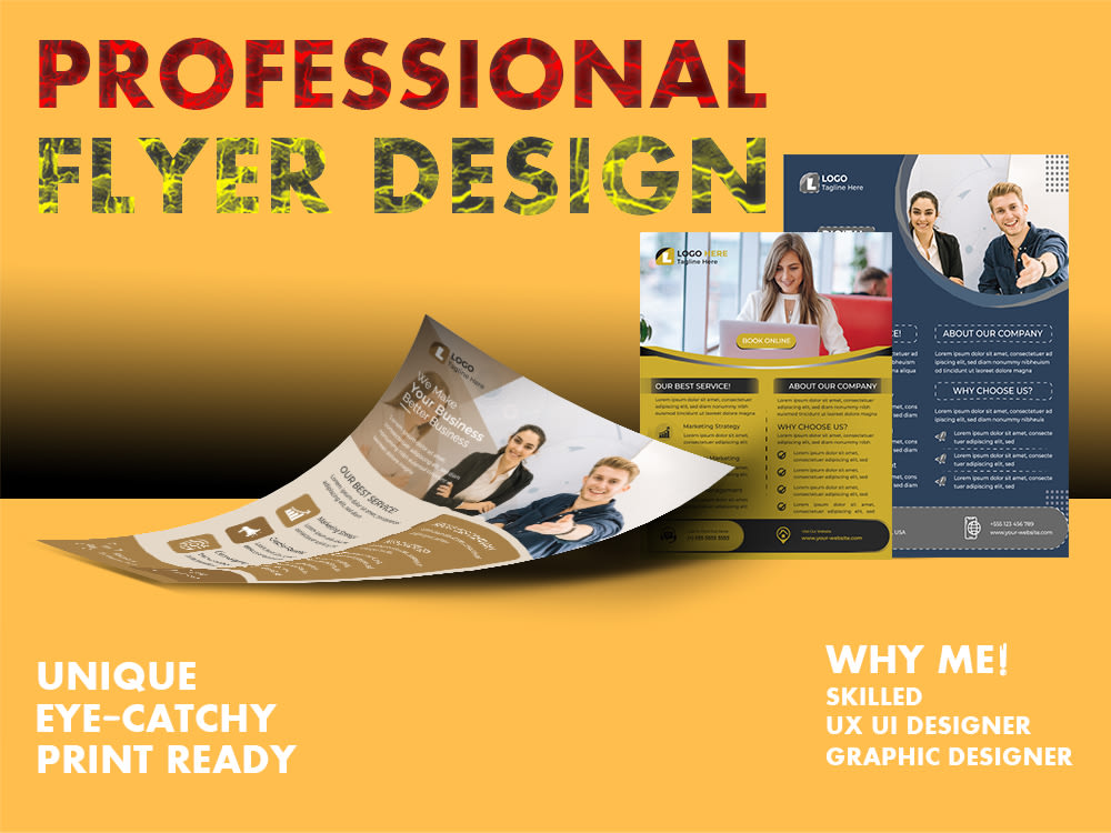 Print ready classy professional Flyers Design or Brochure Design | Upwork