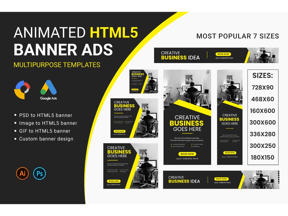 Amazing HTML5 banner ads for google display ads | Upwork