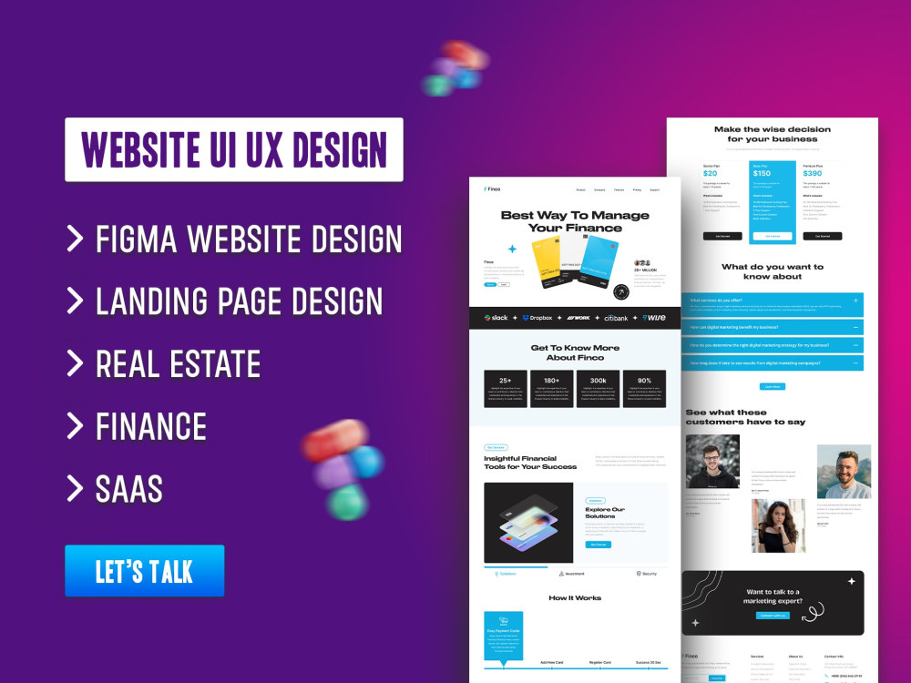 Responsive Website Mobile apps Dashboard Landing Page UI UX design in ...