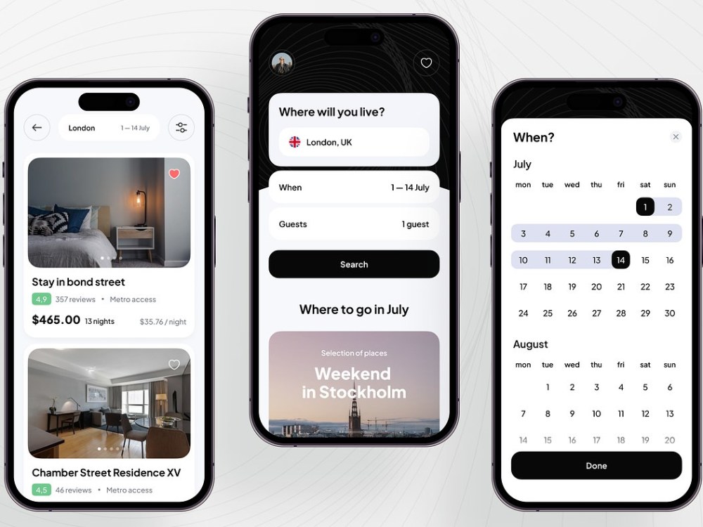 Booking app, hotel booking app, salon booking app with admin panel | Upwork