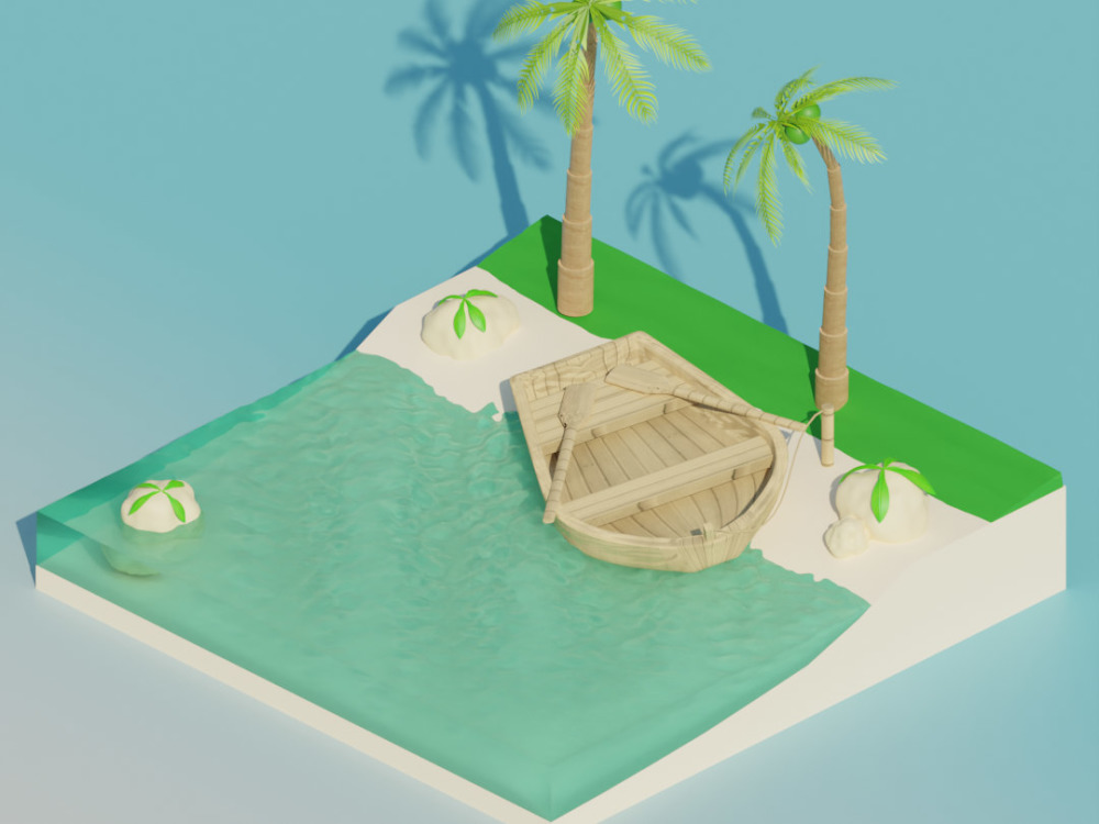 A low poly 3d scene | Upwork