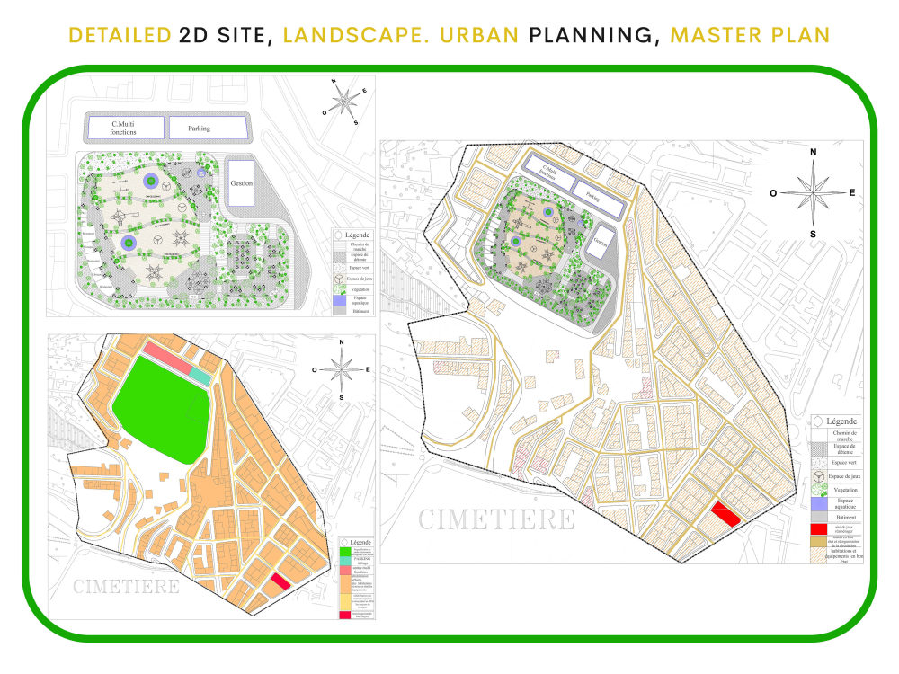 2d Site plan, Landscape plan, Urban planning, Master plan | Upwork