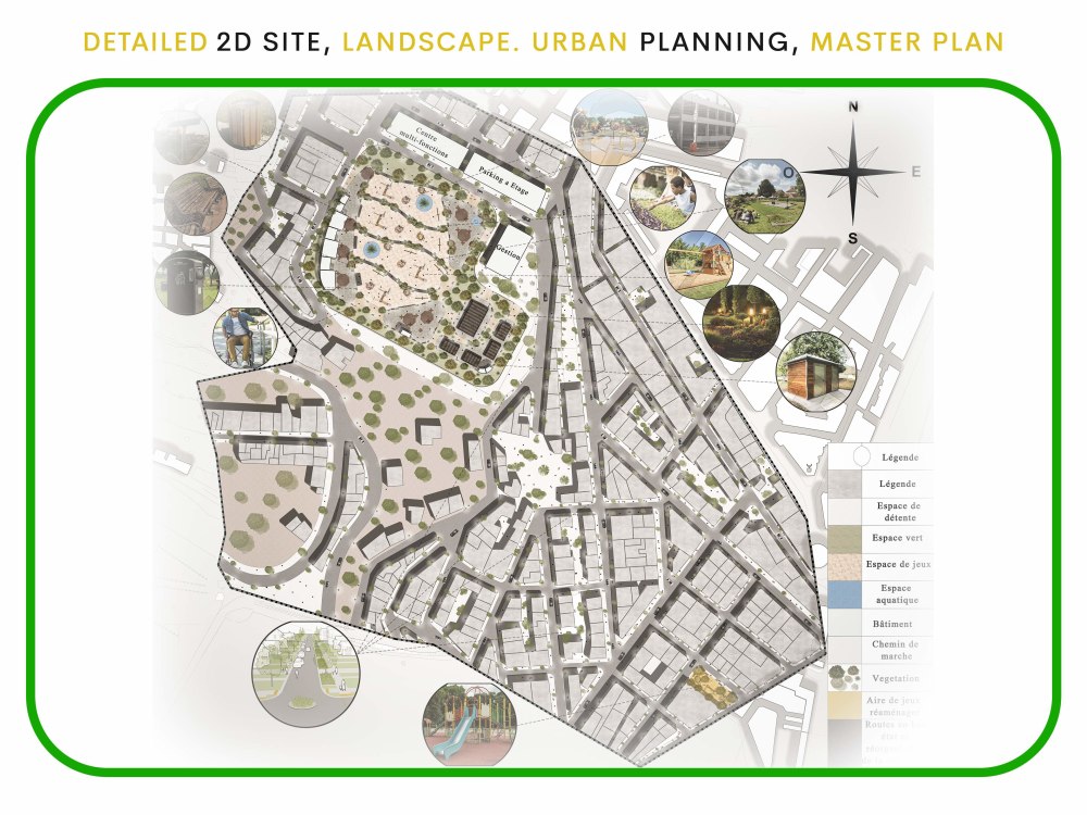 2d Site plan, Landscape plan, Urban planning, Master plan | Upwork