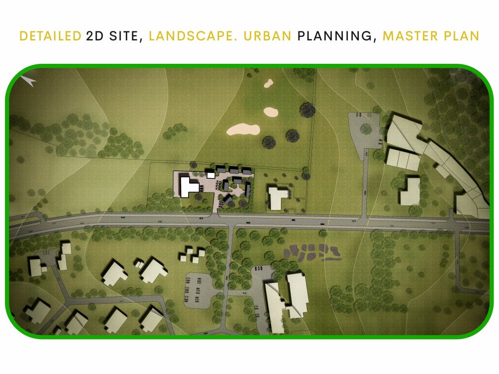 2d Site plan, Landscape plan, Urban planning, Master plan | Upwork