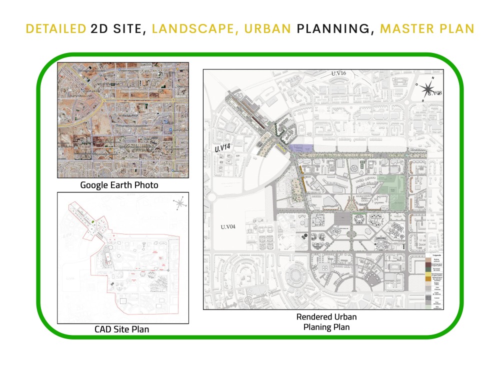 2d Site plan, Landscape plan, Urban planning, Master plan | Upwork